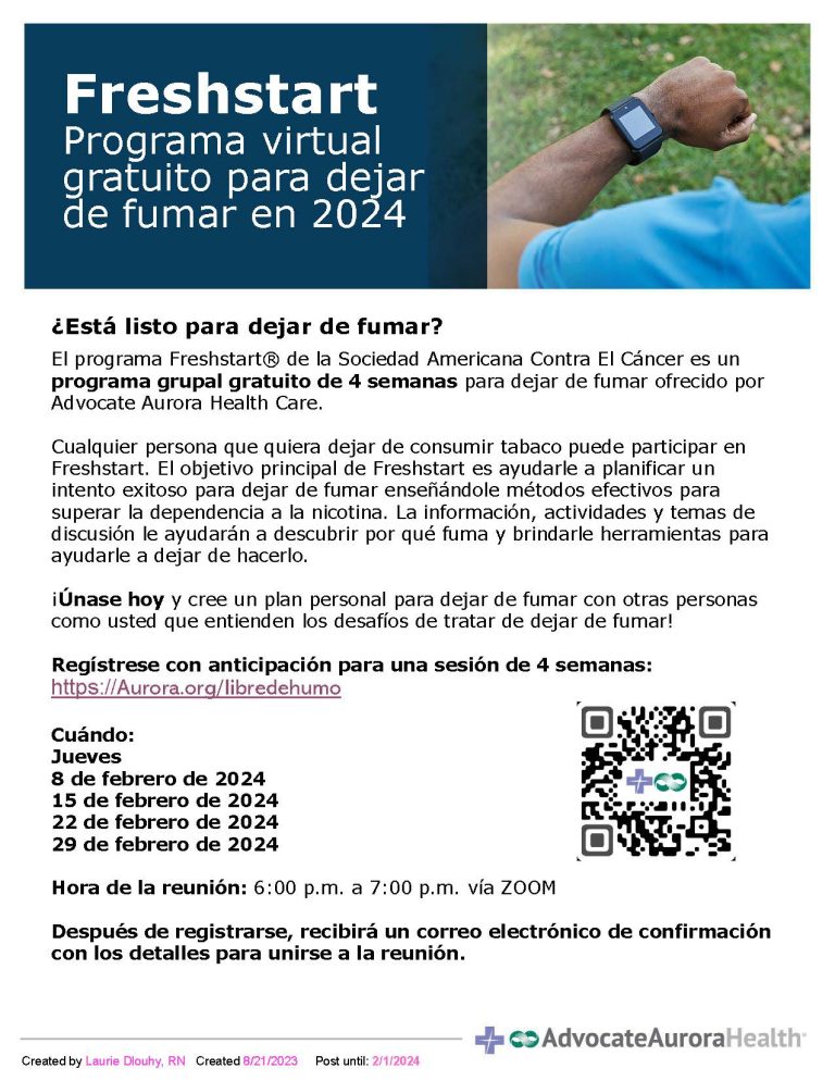 Freshstart flyer for 2024 Spanish class w QR code (Spanish) | Wisconsin ...